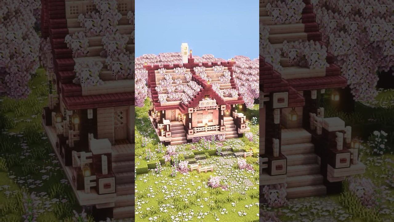 Cherry Blossom House! 🌸 Minecraft Build Idea