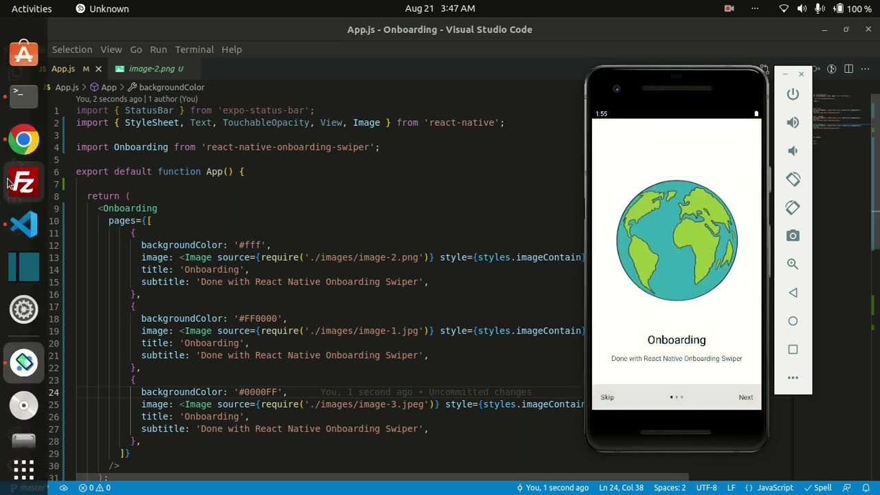 React-native onboarding swiper #javascript #reactnative #reacttutorial #onboarding