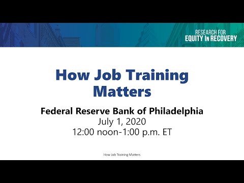 Research for Equity in Recovery I: How Job Training Matters
