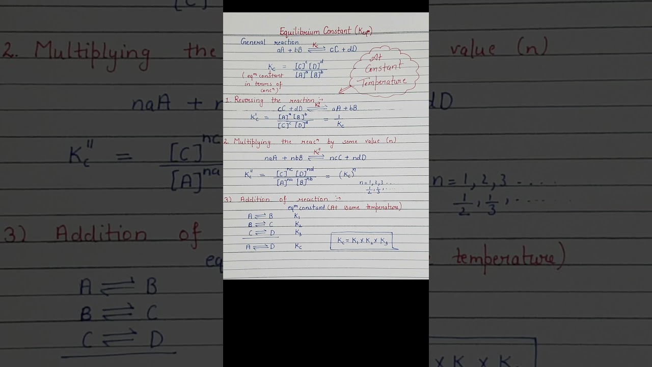 Chemical equilibrium|Equilibrium constant|Chemistry