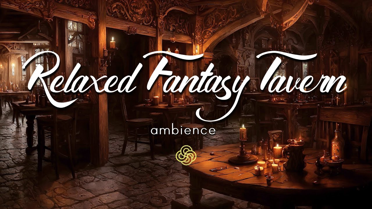 Relaxed Fantasy Tavern | Music & Ambience | Cozy Medieval Inn | 4K