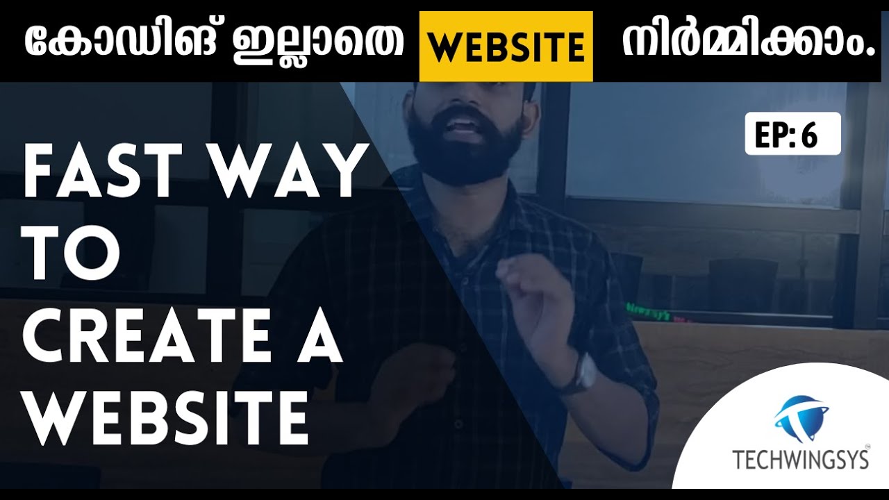 Fast way to create a website  TECHWINGSYS | കോഡിങ് ഇല്ലാതെ വെബ്സൈറ്റ് നിർമ്മിക്കാം. | Grab a IT Job