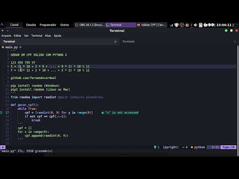 Python3 | Gerador de CPF | Programação