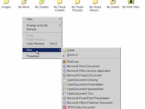 Creating a New Folder in Windows Explorer