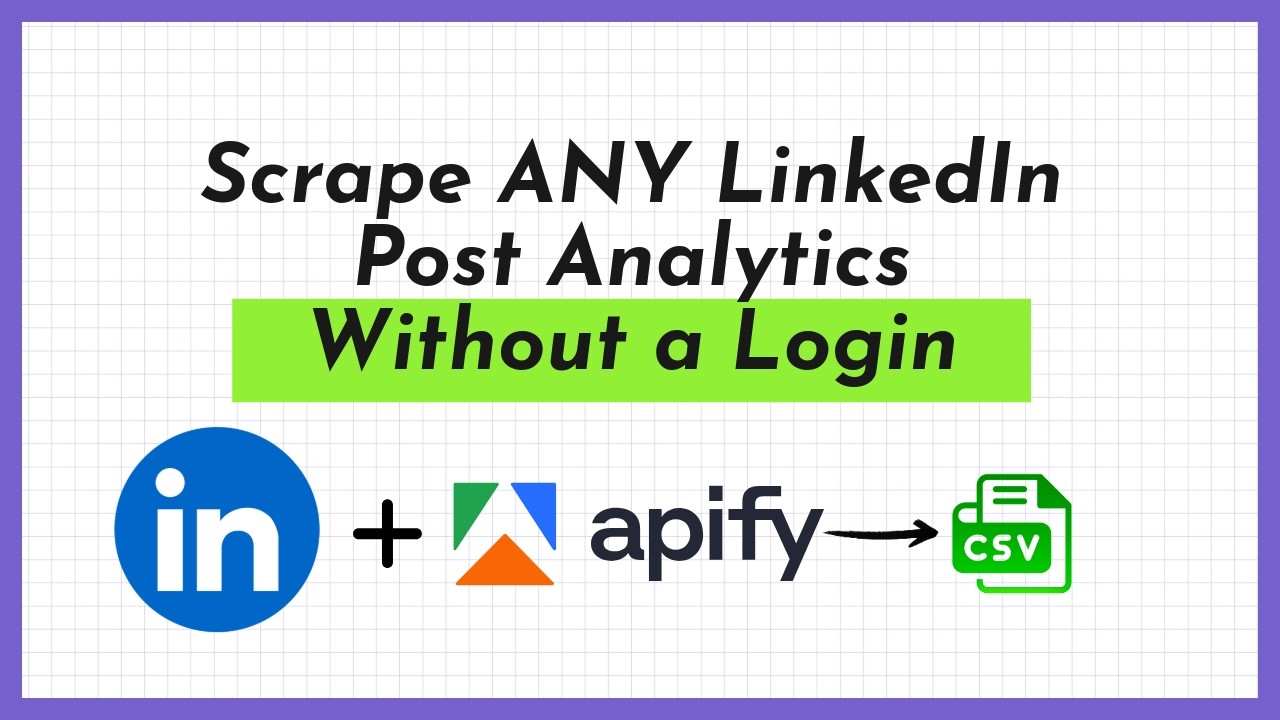 How to Scrape ANY LinkedIn Post Analytics Without a Login (Zero Account Risk)