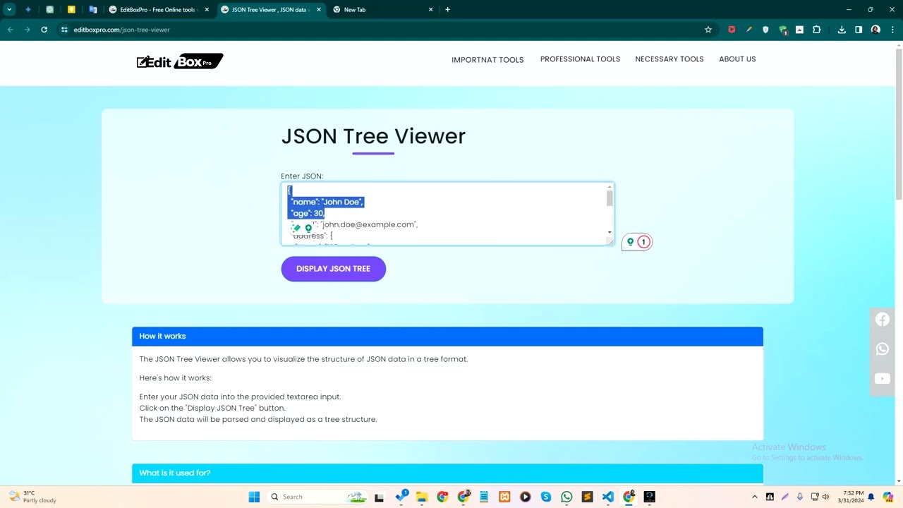 JSON Tree Viewer , code beautify json viewer , treeviewer ,