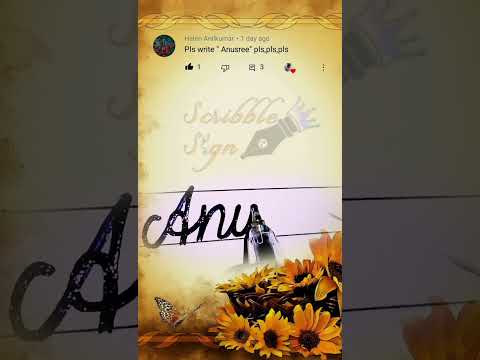 Anusree Name Writing (Special Requested VIDEO) #namewriting #cursivewriting #shorts #calligraphy