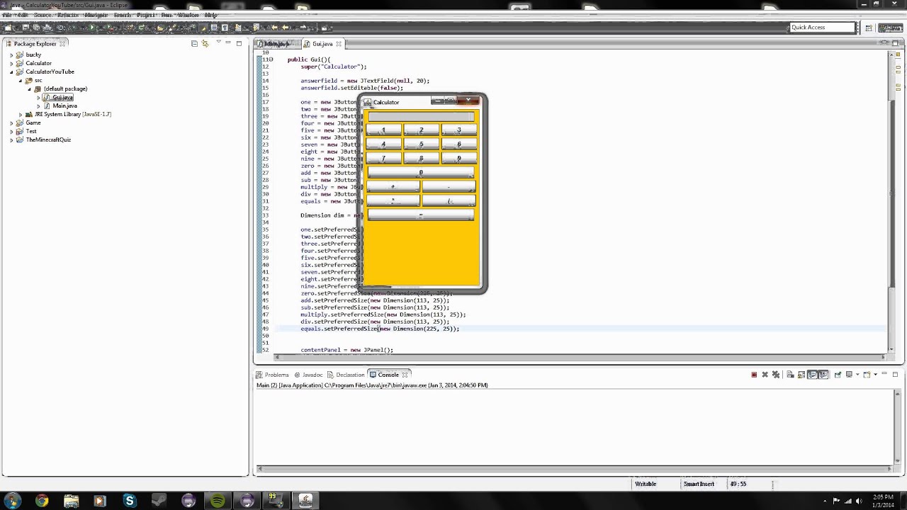 Java Tutorial: Basic GUI Calculator Part 1