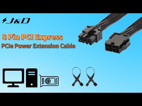 🔌 J&D 8 Pin PCI Express Power Extension Cable (2 Pack) ⚡