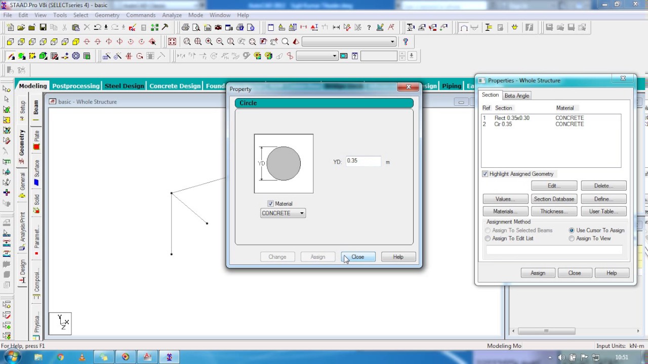 STAAD Pro Basic Tutorial for Beginners ( Day 1 ) ( Civil Engineering )