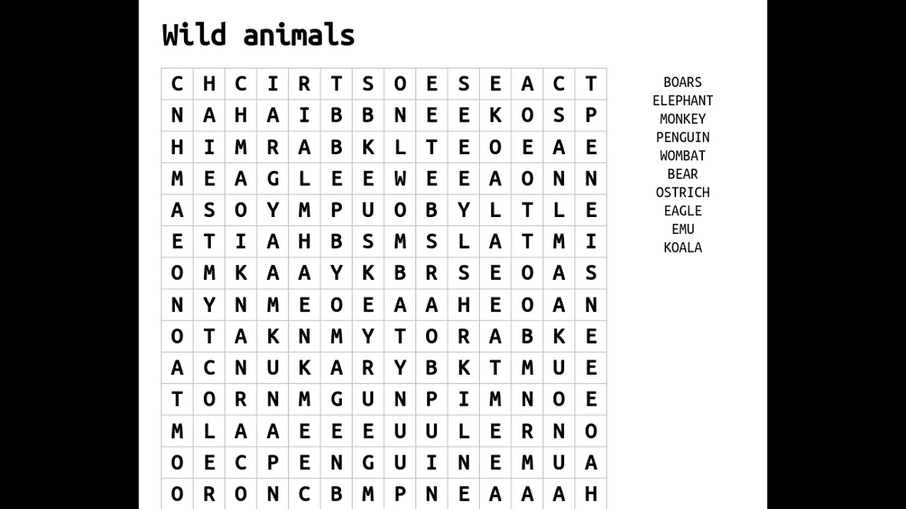 WILDANIMALSWORDSEARCH1