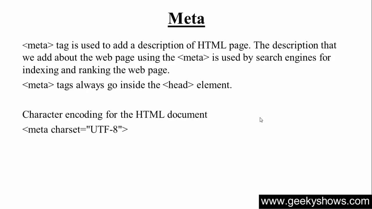 29. Meta Tag in HTML (Hindi)