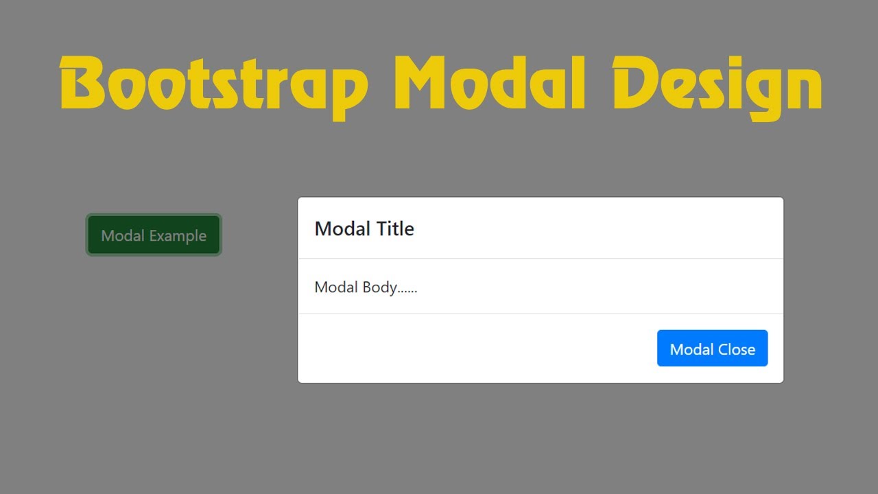 Bootstrap Modal Tutorial Using Bootstrap Framework