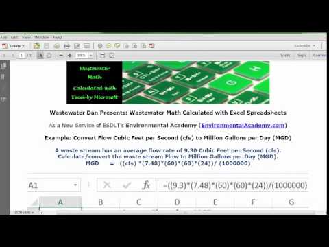 Calculate/Convert Flow from cfs to MGD | wastewaterwizarddotcom