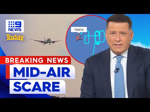 Bomb threat forces Perth-bound plane to turn around under fighter escort | 9 News Australia