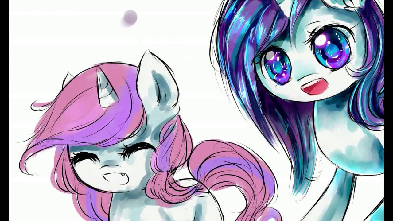 Rarity and SweetieBelle Speedpaint MLP