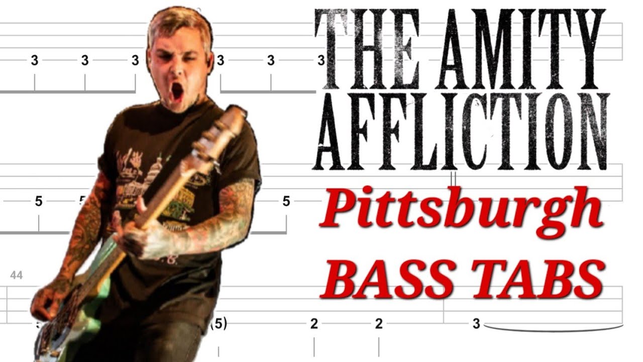 The Amity Affliction - Pittsburgh BASS TABS | Cover | Tutorial | Lesson