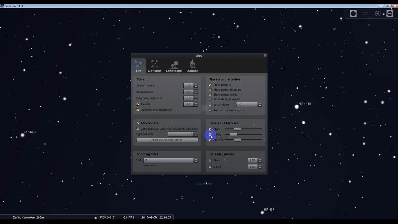 Stellarium: Getting started