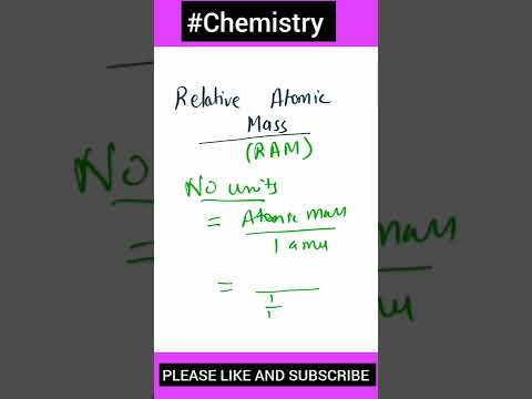 Relative atomic mass RAM #chemistryclass11 #iitjee
