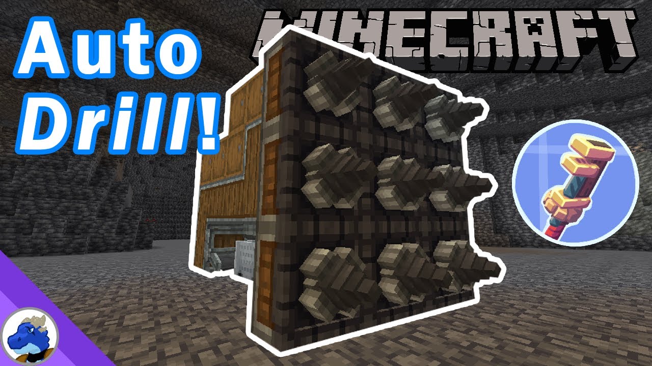 How to make an AUTOMATIC Mining Drill in the Create Mod!