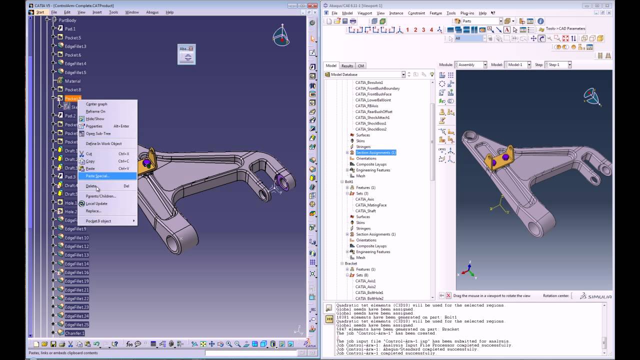 SIMULIA Abaqus - CATIA Associative Interface