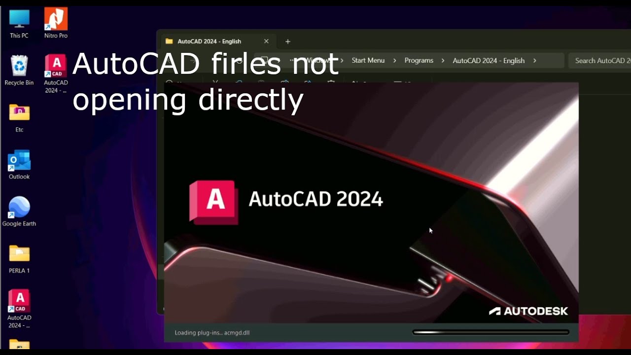 How to fix AutoCAD files not opening directly with AutoCAD software