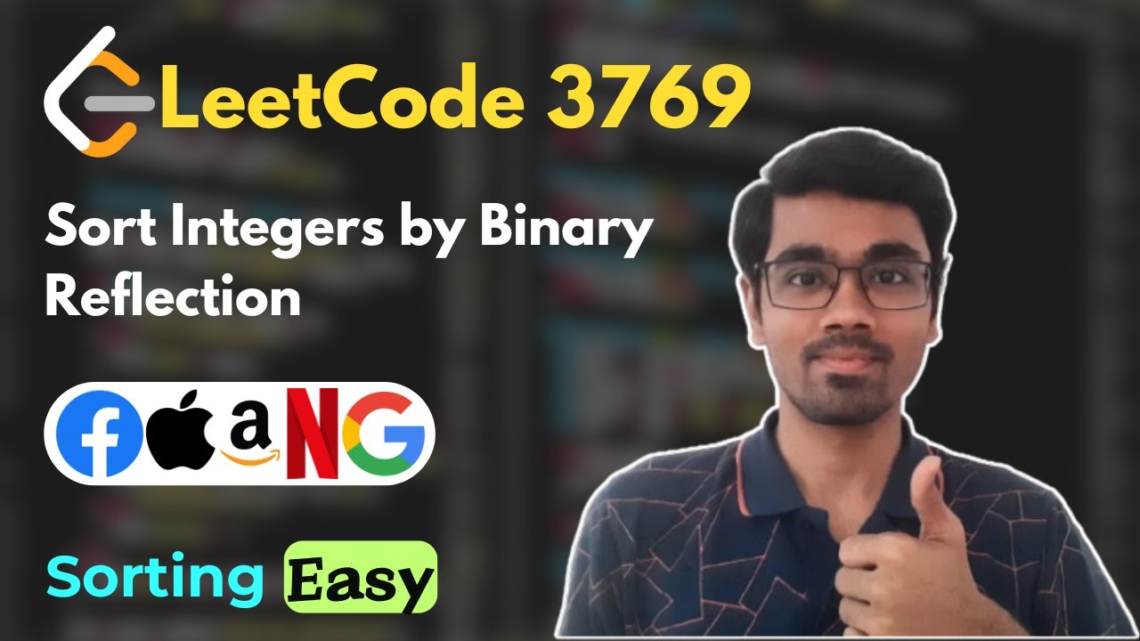 Sort Integers by Binary Reflection | LeetCode 3769 | Sorting