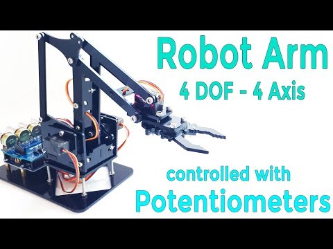 DIY Arduino Robot Arm Kit | Control with Potentiometer | 4 DOF | Mert Arduino