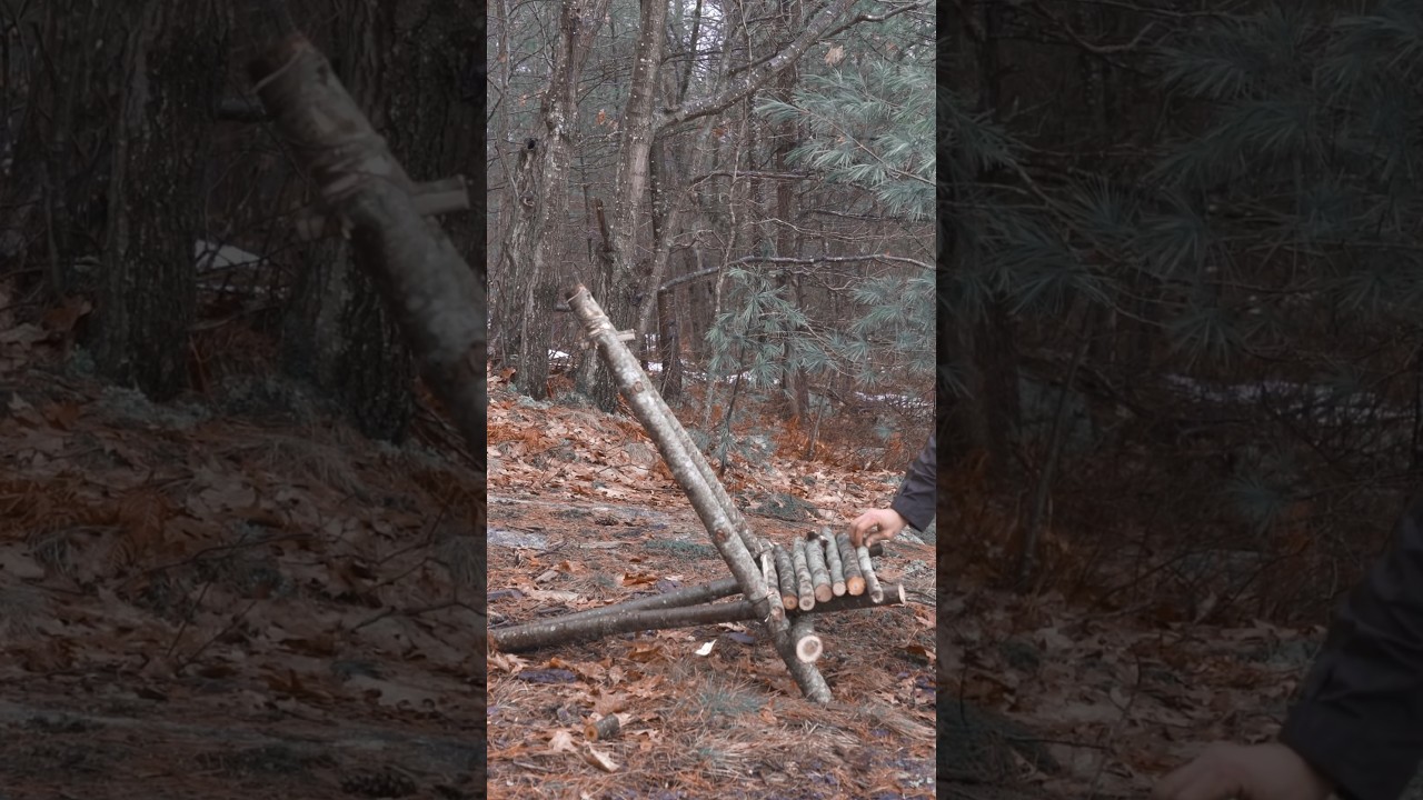 Make a Bushcraft Chair - Fun Camp Project for Everyone. 🏕️⛺️ #bushcraft