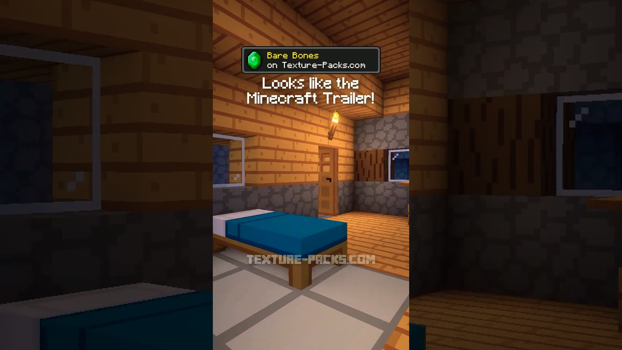 🥇 Minecraft Texture Pack Bare Bones vs Vanilla