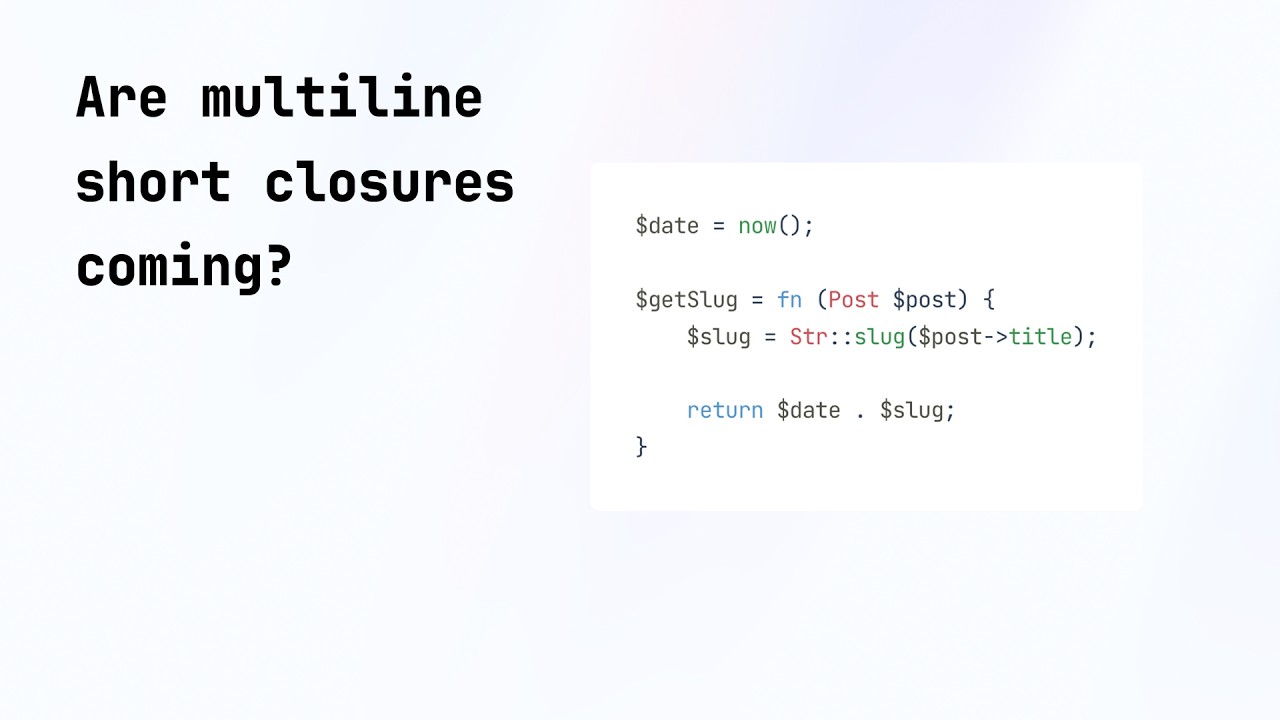 Are multiline short closures coming to PHP?
