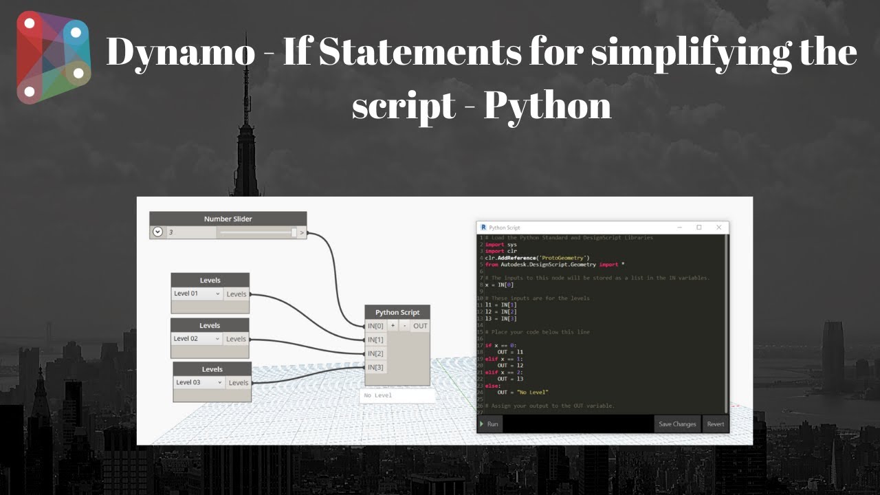 Dynamo | If Statements for simplifying the script | Python