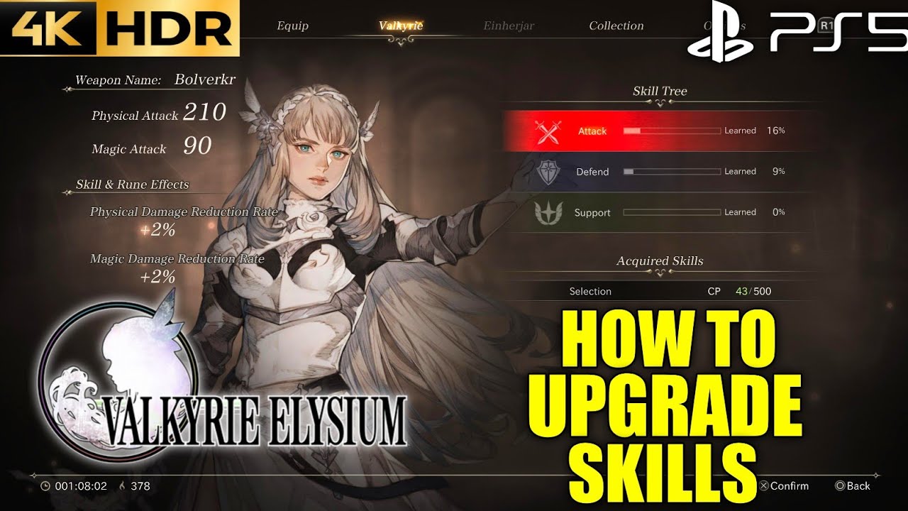 How to Upgrade Skills VALKYRIE ELYSIUM Skill Tree | Valkyrie Elysium Upgrade Skill Tree | PS5 4K HDR