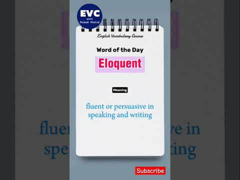 "Eloquent" Meaning in English| English Vocabulary Course #english #englishvocabulary
