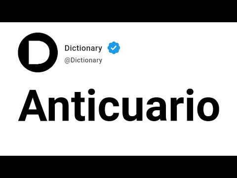 Anticuario Significado En Inglés