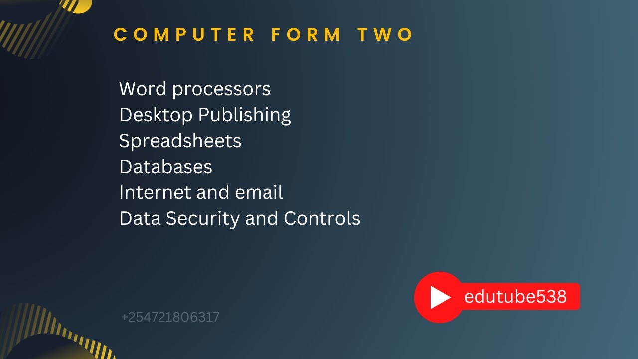 Introduction to Computer studies Form 2