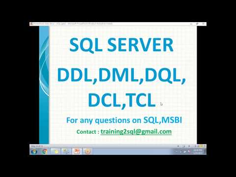 SQL DDL , DML,DQL,TCL and DCL Commands