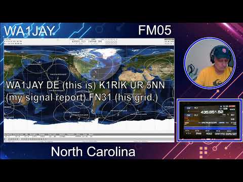 RS-44 Ham Radio Satellite CW Contact (morse code)