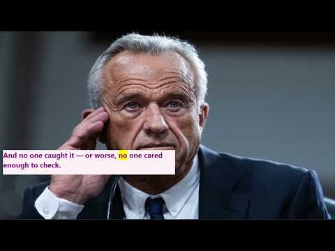 RFK Jr's AI Health Report Sparks Outrage | Fake Studies, Real Consequences?