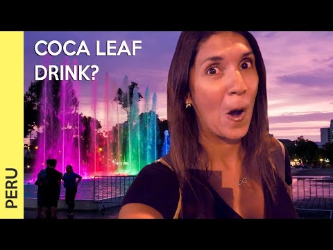 Visiting Parque de las Aguas and trying a surprising drink in LIMA, PERU