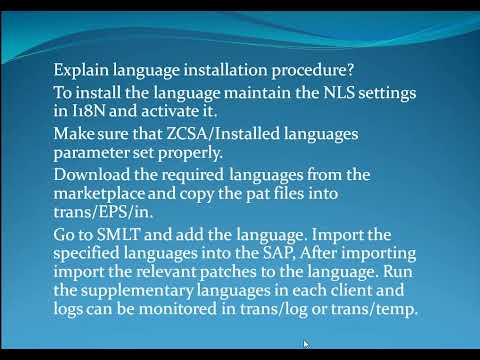 SAP BASIS INTERVIEW QUESTIONS - LANGUAGE INSTALLATION