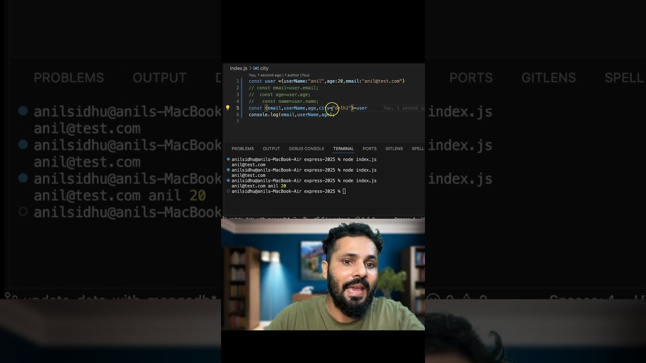 What is Object Destructuring - JavaScript Interview Question #javascript #jsinterview #react19