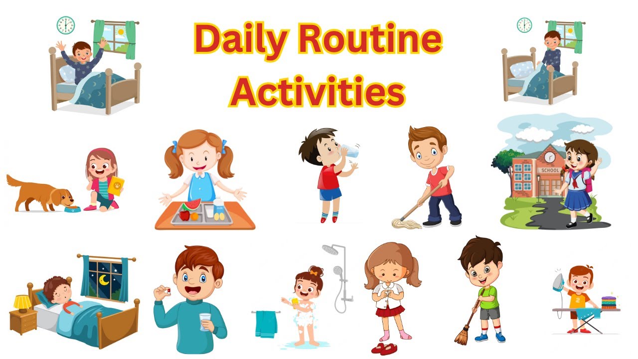 Talking About Daily Routines in English | Learn English Vocabulary | Household Chores Vocabulary