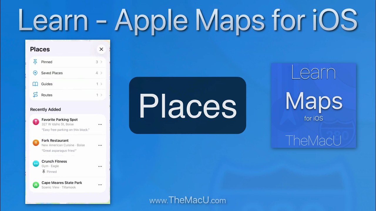 How to add and manage saved places in the Apple Maps App for iPhone & iPad!