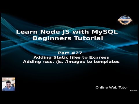Learn Learn Node JS with MySQL APIs Development Beginners Tutorial | Adding Static Files Express ...