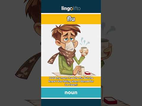 🇬🇧 Flu Meaning : Flash Card : Learn English Vocabulary