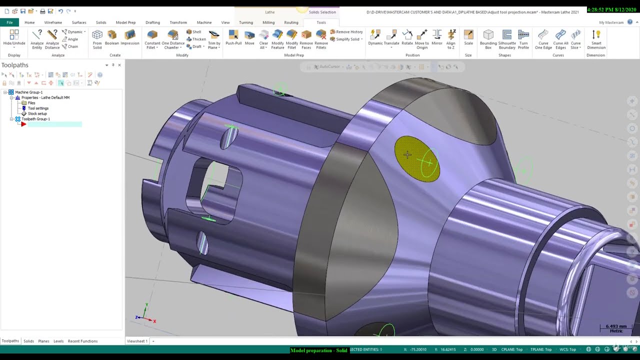 Model Prepare Editing || Mastercam Training Tutorials 9 || Mastercam CAD Training