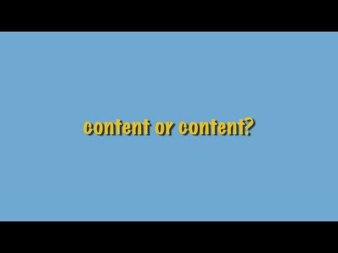 content or content?