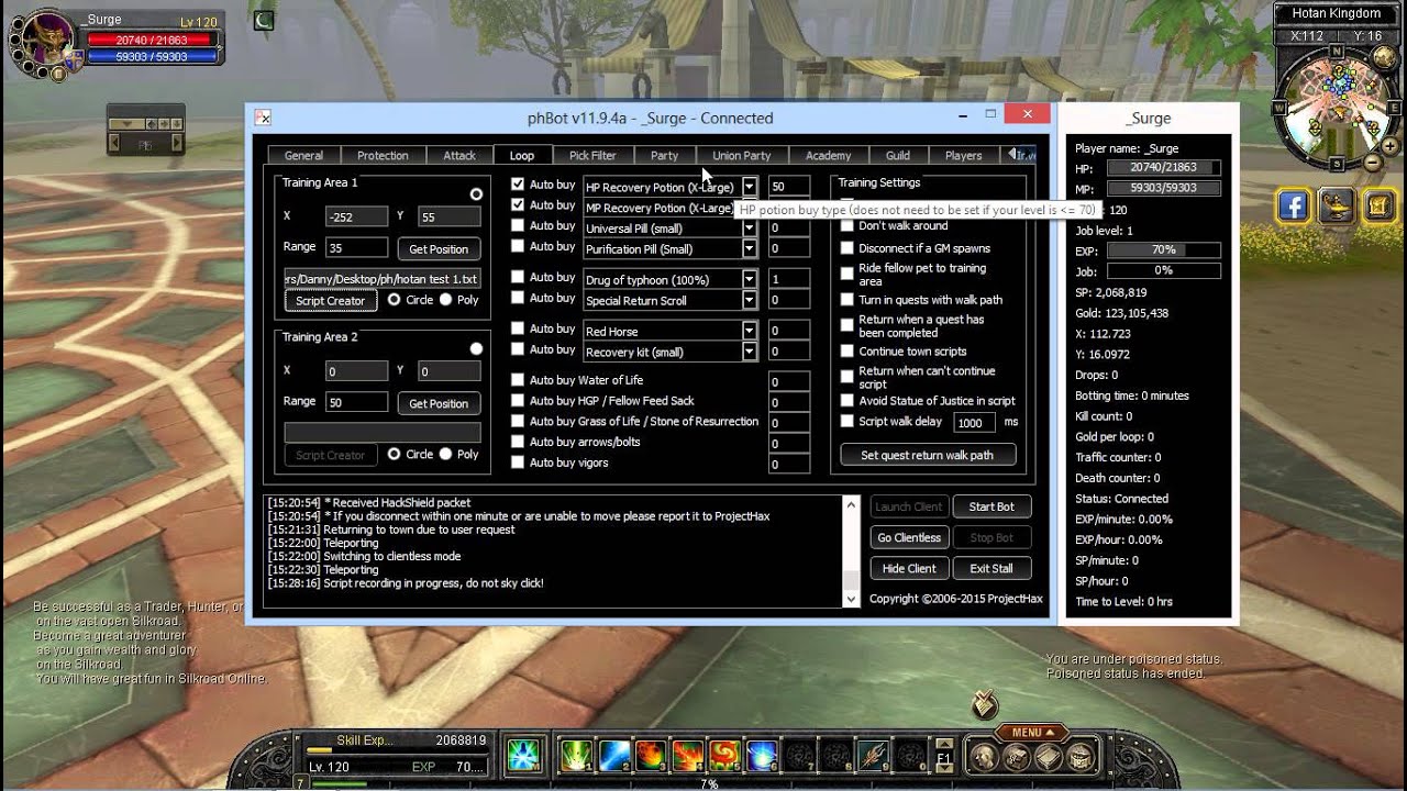 phBot Basic Tutorial *ENGLISH*