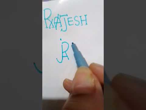 RAJESH name as brand logo design 😱#shortsvideo #viralvideo